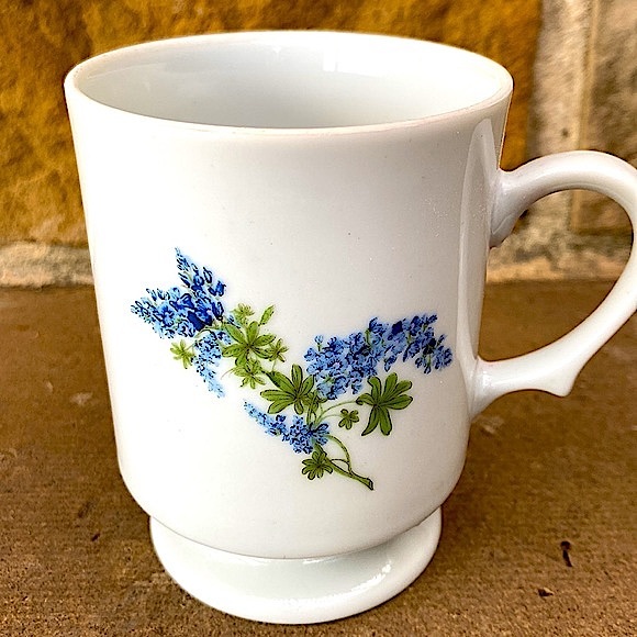 Dining | Vintage Hand Painted Texas Blue Bonnet Coffee Cup | Poshmark
